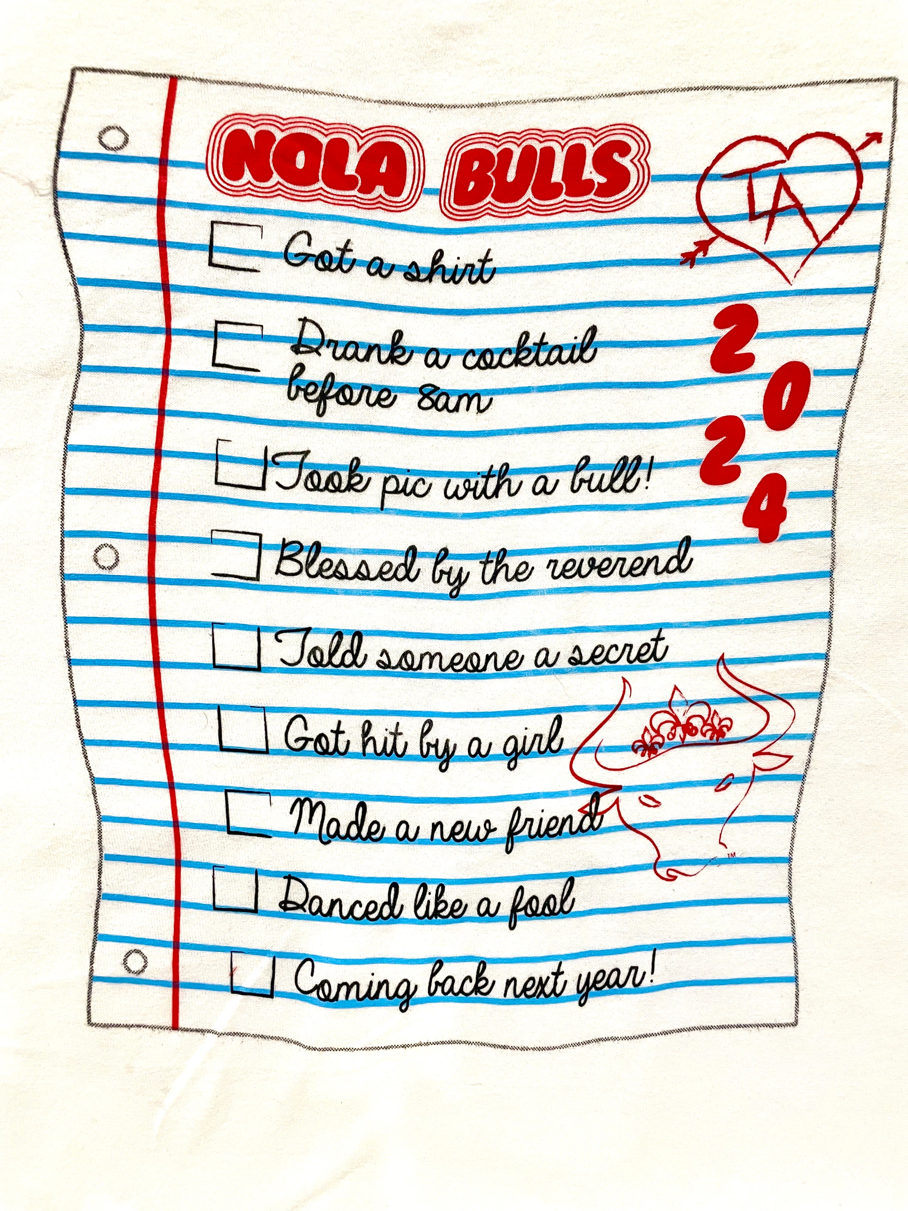 Shirt -Looseleaf List | Nola Bulls Merch Site
